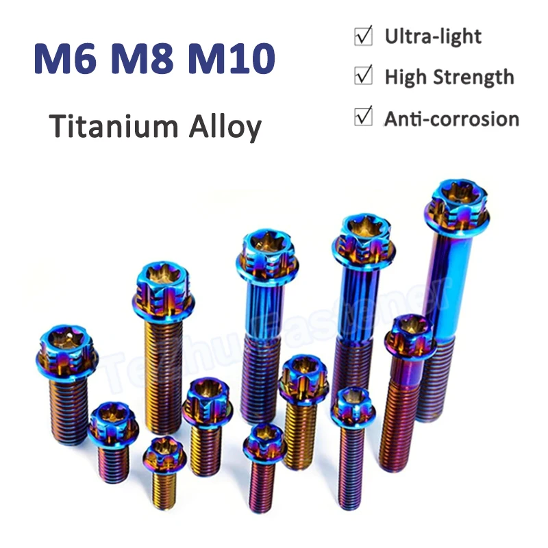 Tornillo M6 CT4/GR5 Titanium Motorcycle Allen Heads Screw Bolt M6 Hex ...
