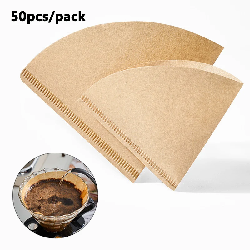 50pcs Coffee Filter Paper Hand Drip Disposable Pods for Pour Over ...