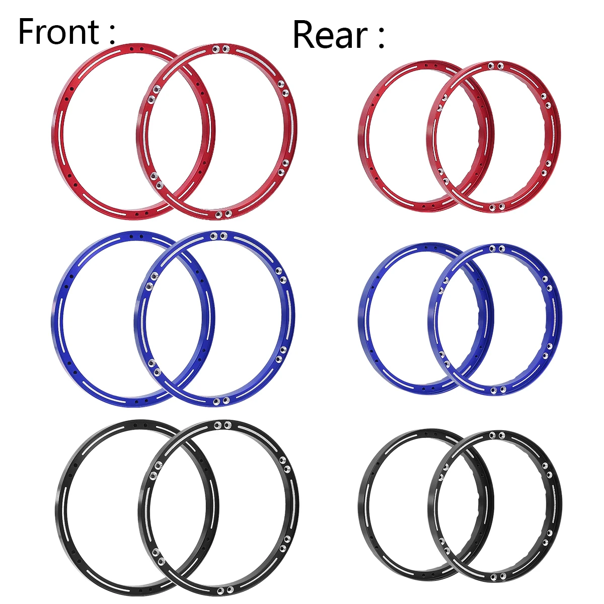 7075-Aluminum-Front-Or-Rear-Wheel-Reinforcement-Rings-Set-For-Losi-1-4 ...