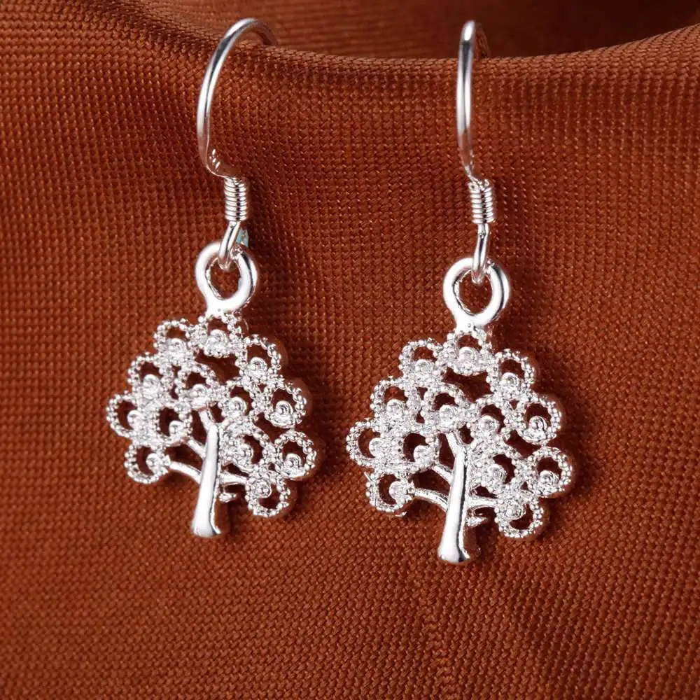 Special offer 925 Stamp Silver color charm tree pendant necklace ...