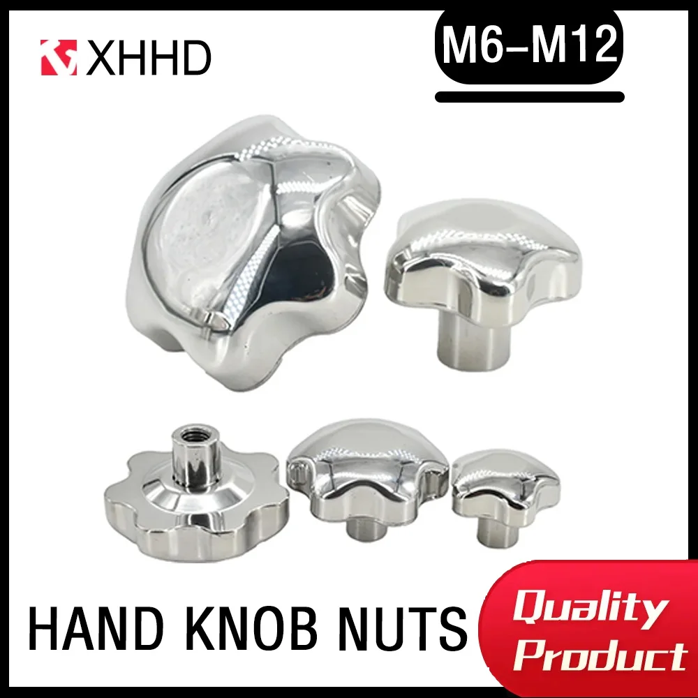 M6 M8 M10 M12 Star Hand Knob Nuts Plum Handle Rotating Clamp Threaded ...