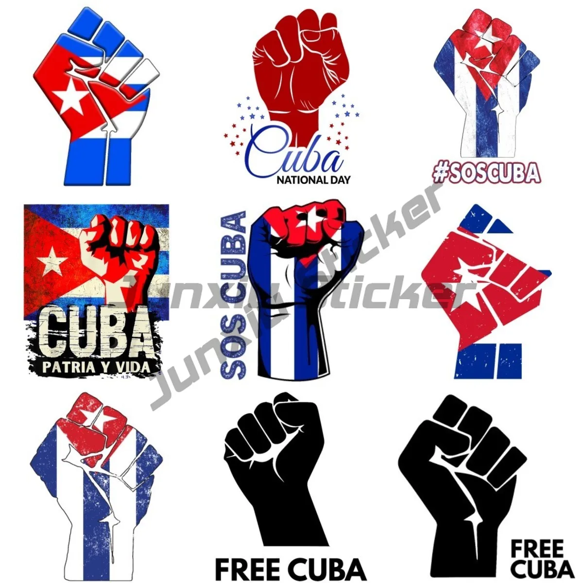 Personality-Cuba-Fist-Flag-National-Flag-Map-National-Badge-Motorcycle ...