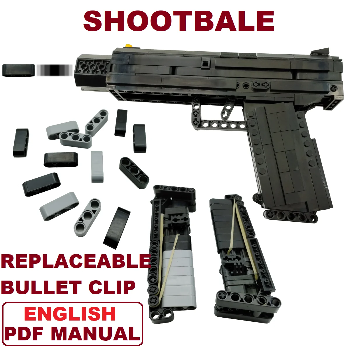 Technical-Building-Blocks-Handgun-Model-Shootable-Toy-Gun-Pistol-Bricks ...