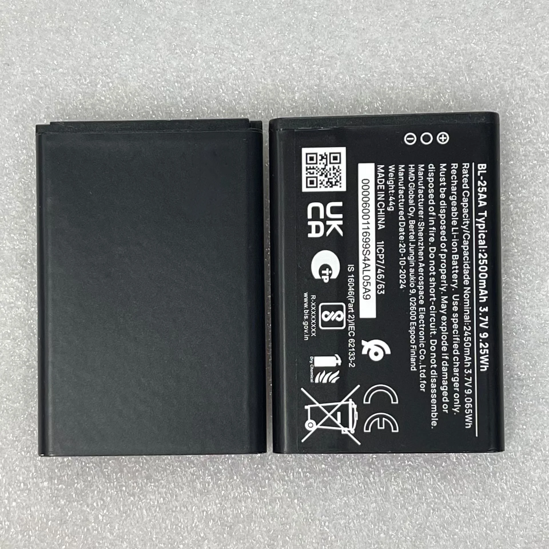New Original HMD Battery BL-25AA 2450mAh For Mobile Phone Battery ...