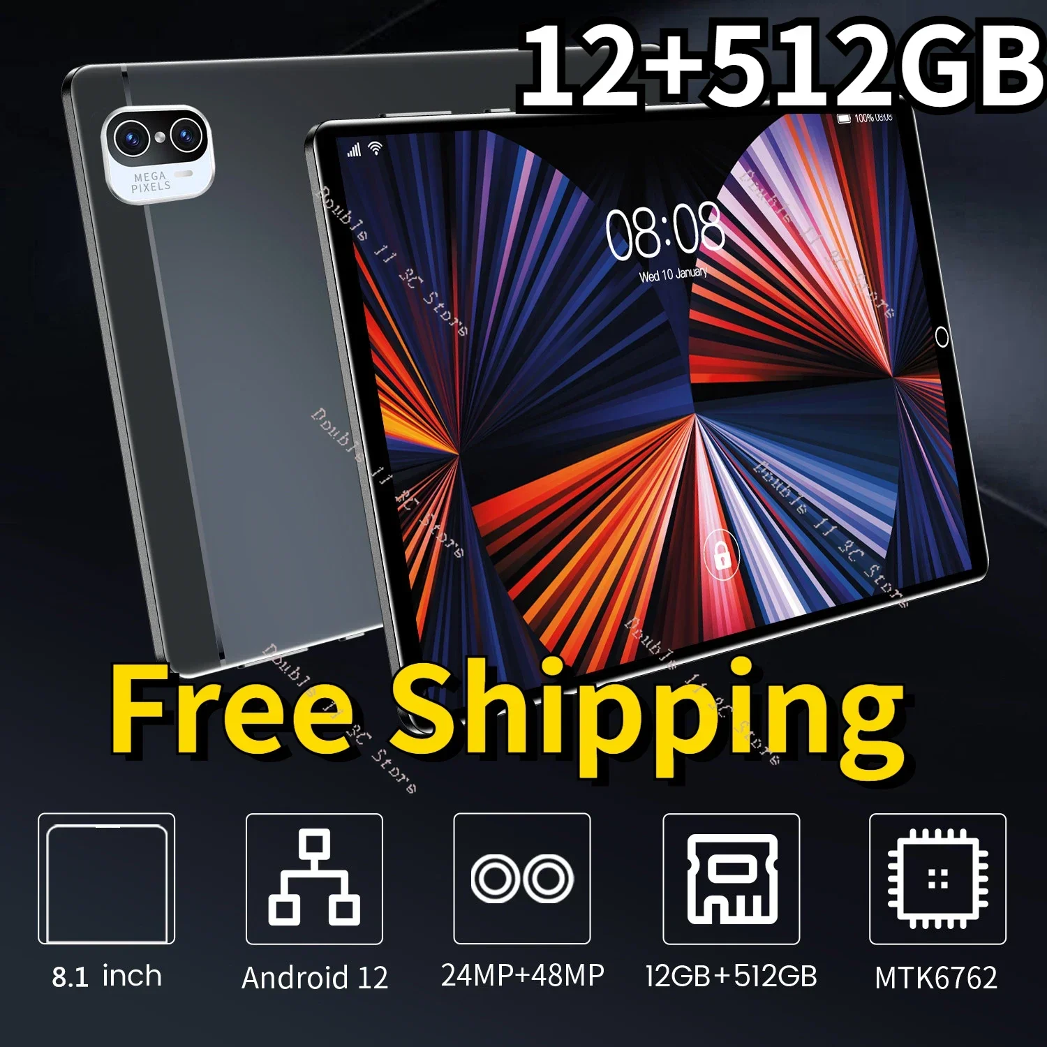 X5-Tablet-Pc-de-8-pulgadas-dispositivo-con-Android-12-10-n-cleos-12GB ...