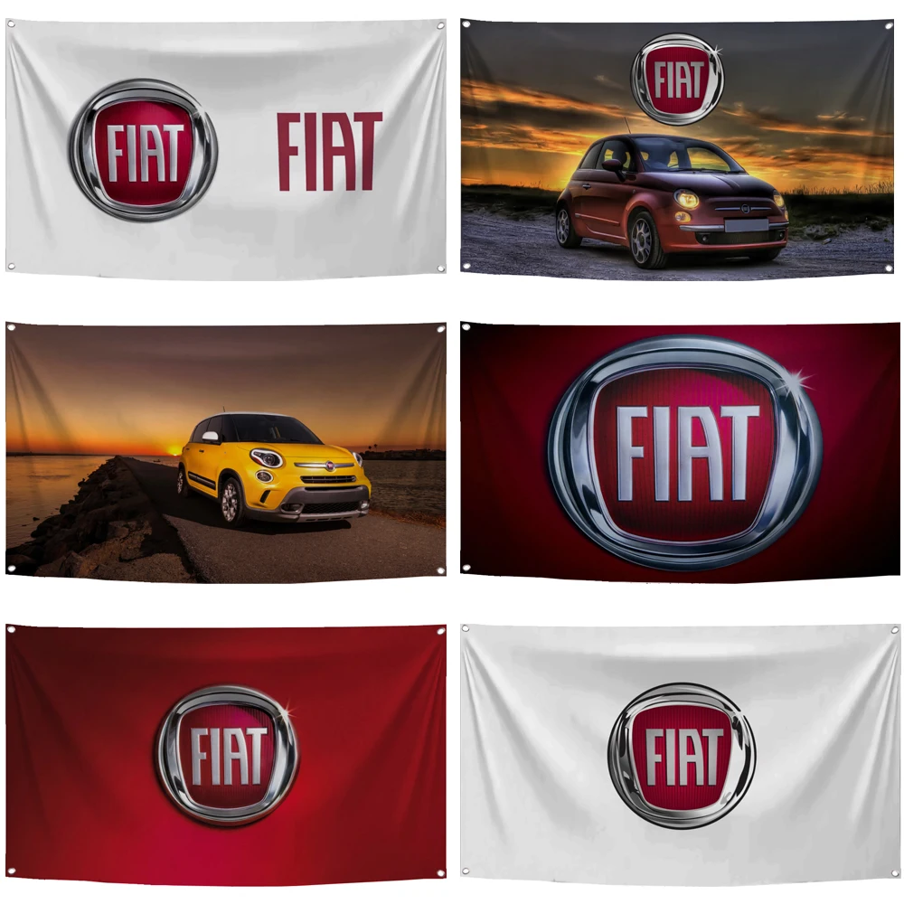60x90cm-90x150-Fiat-Flag-Polyester-digital-bedrucktes-Banner-f-r-Car ...