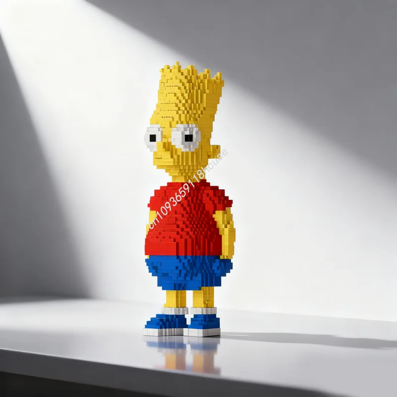 2439pcs MOC The Simpsons Bart Sculpturesed Model Building Christmas ...