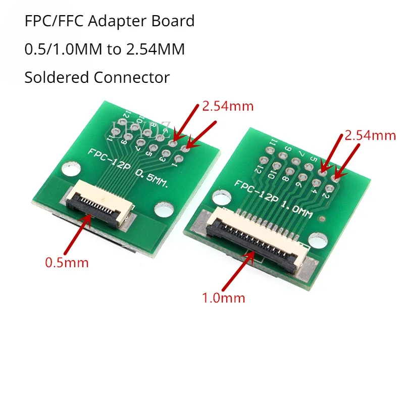 FPC/FFC Adapter Board 0.5/1.0MM to 2.54MM Soldered Connector 4/5/6/8/10 ...