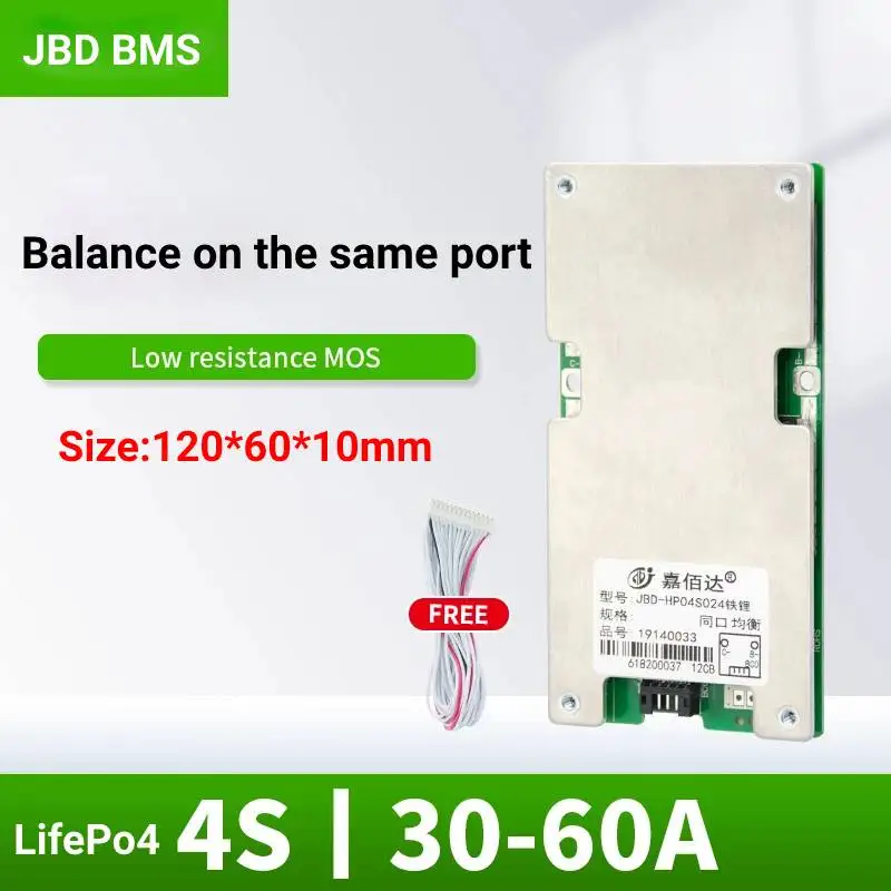 JBD Bms 4S Lifepo4 60A 50A 40A 30A Common Port Balance Bms Lithium ...