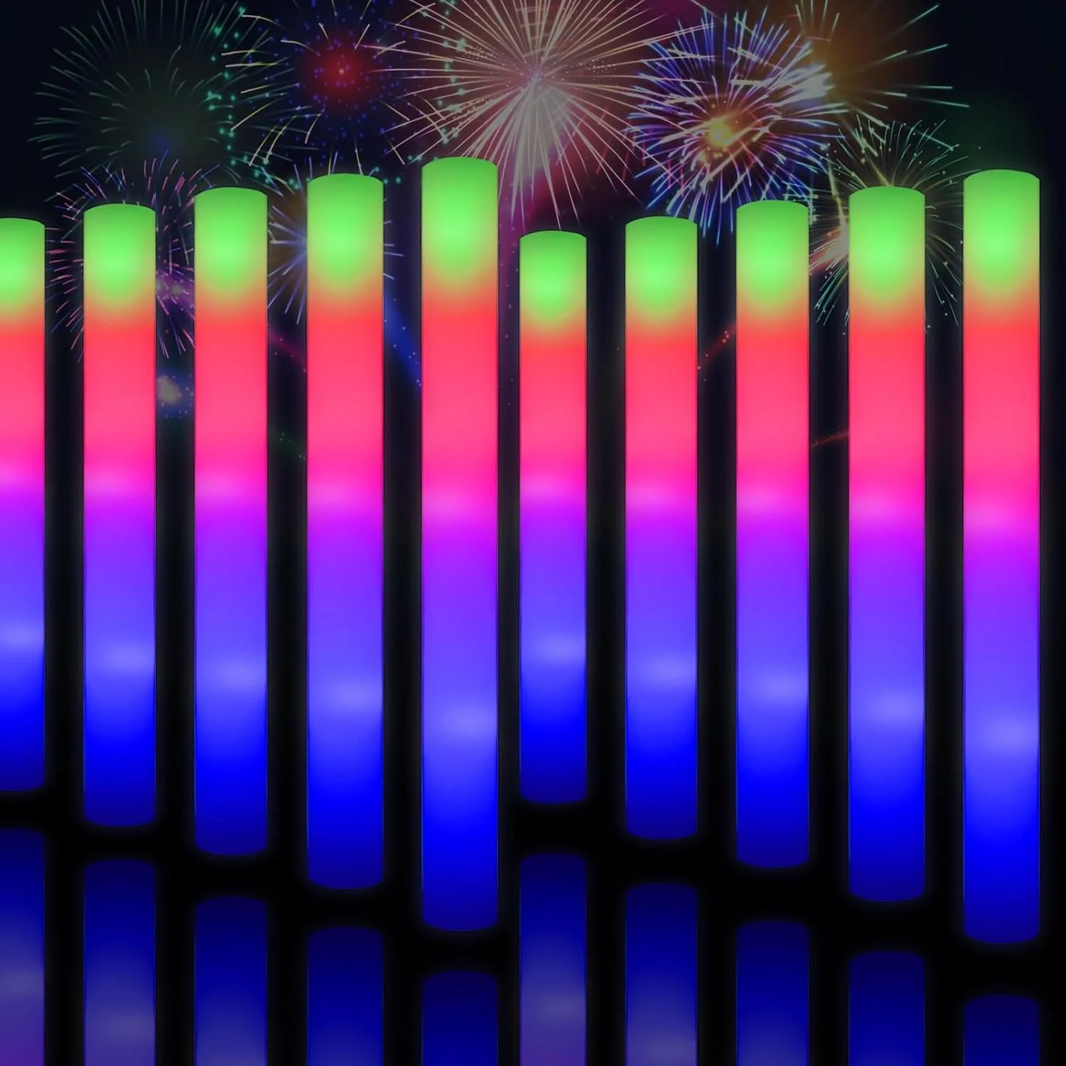 Luminous Foam Glow Tube LED - Conjunto de 10 Peças para Festas, DJ e ...