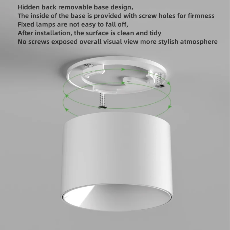 Open mounted dimmable ceiling downlight no main light deep anti-glare ...