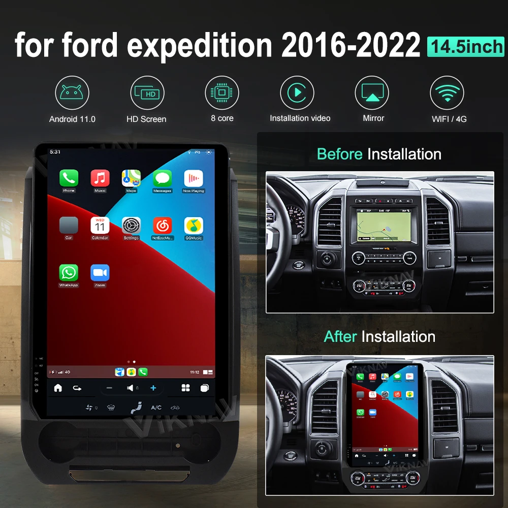14.5inch Touch Screen Car Radio for ford expedition 2016 2022 Android ...