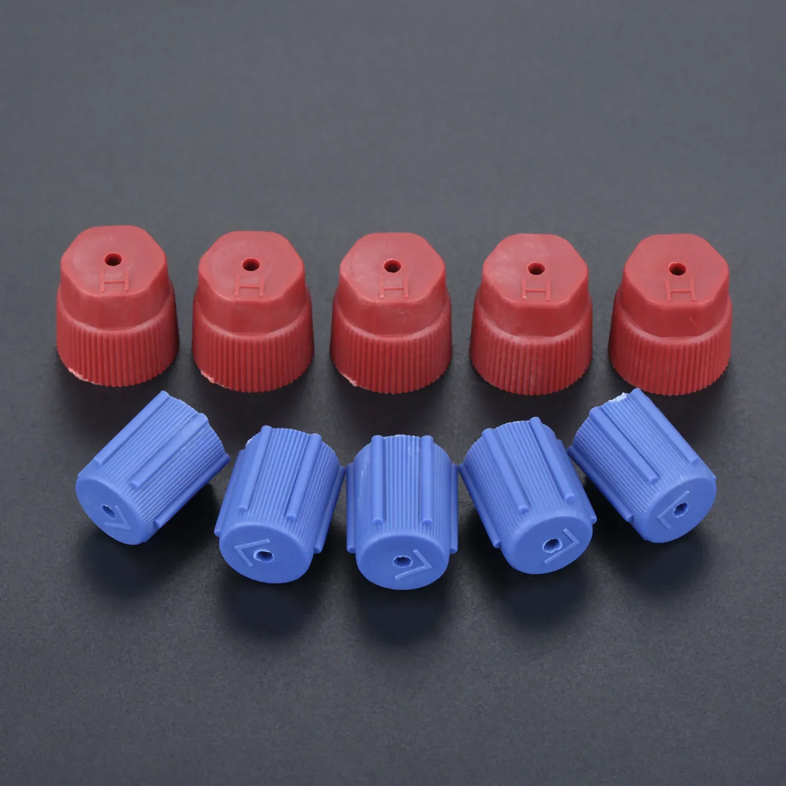 10Pcs Car A/C System Charging Port Service Cap R134a High Low Side Caps ...