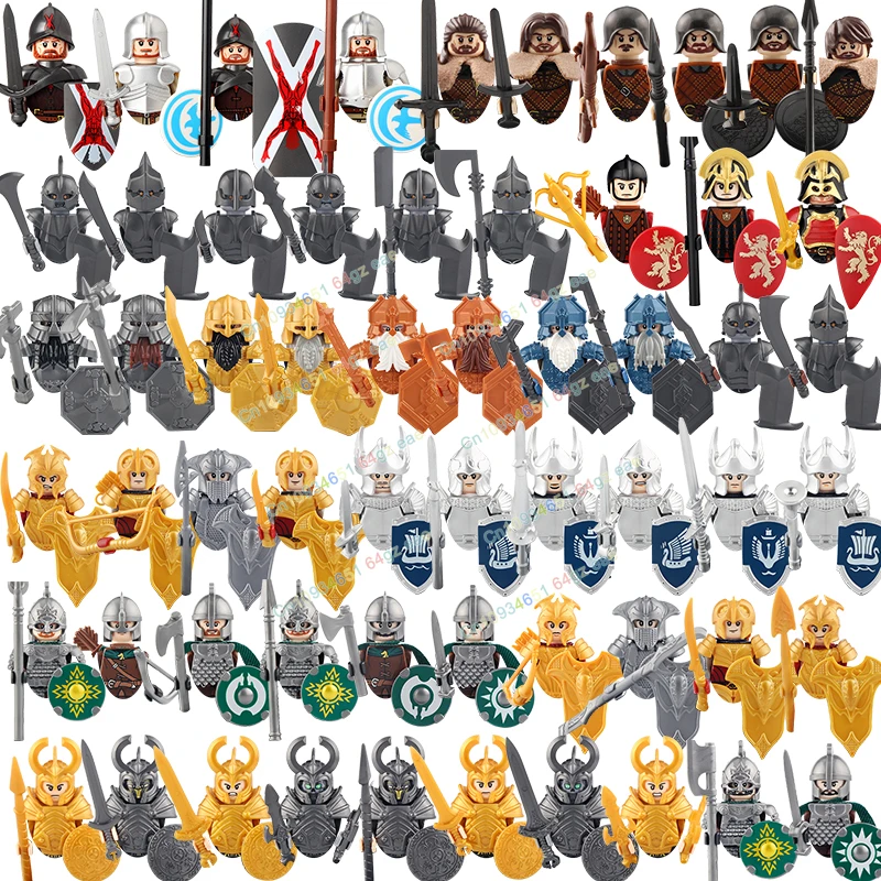 Medieval Knights Asgard Figures Warrior Guard Dwarven Orc Elf shooter ...