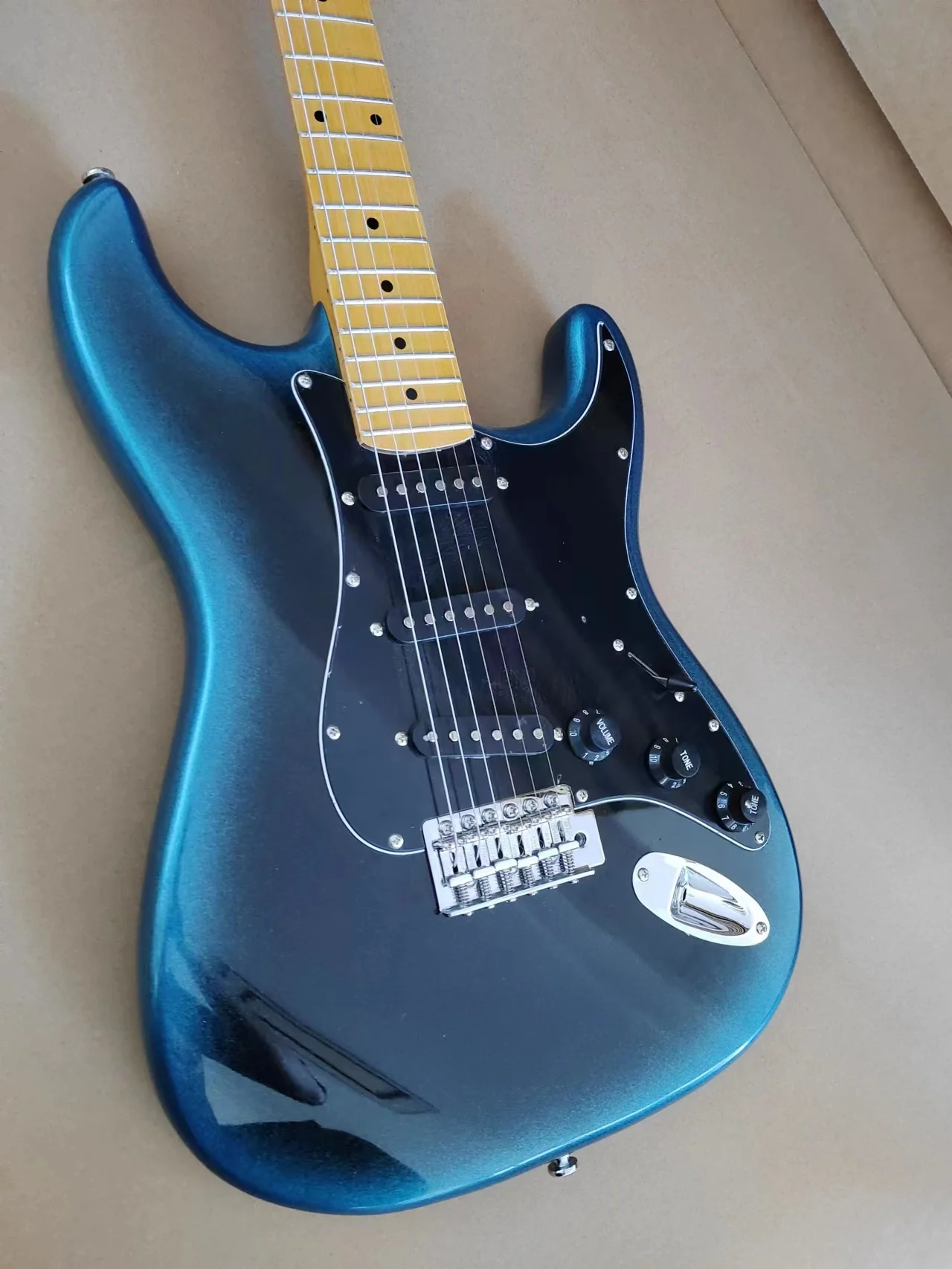Dark-blue-electric-guitar-very-high-end-and-classy-feels-smooth-and-the ...