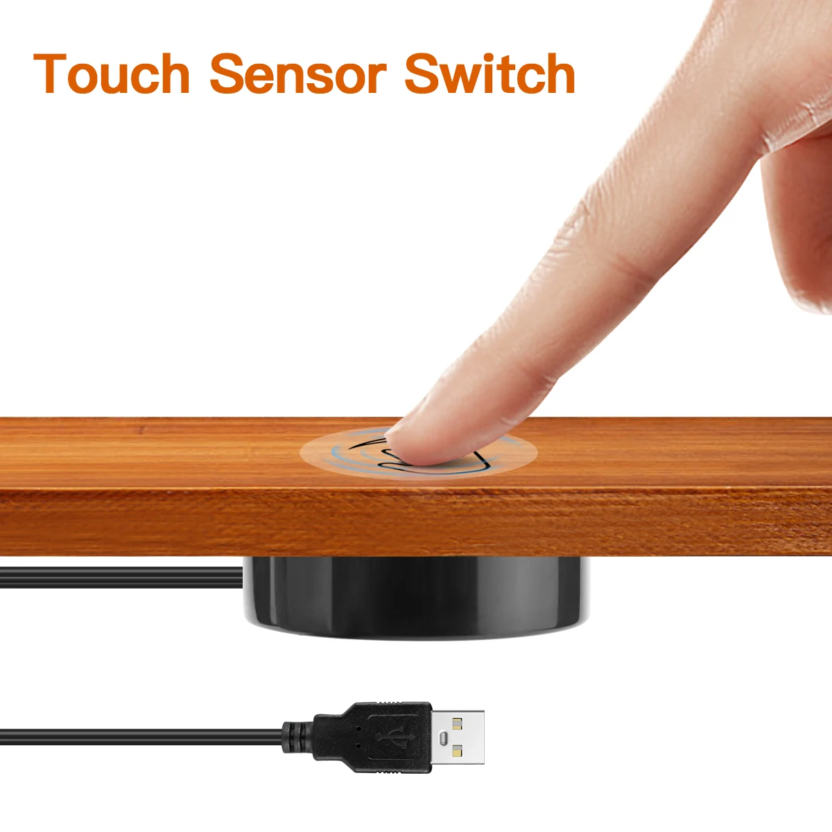 USB-5V-Penetrable-Wooden-20mm-Touch-Sensor-Control-Switch-LED-Light ...