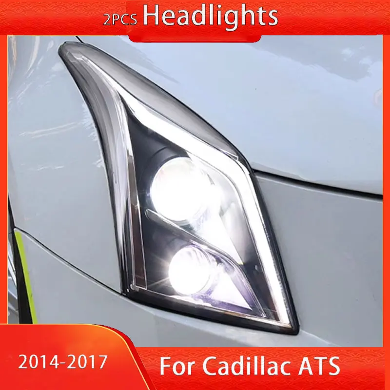 LED-Headlights-for-Cadillac-ATS-ATS-L-2013-2019-With-Double-Xenon ...