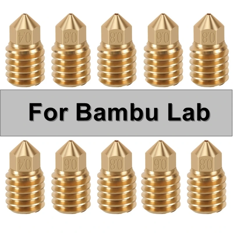 Durable Brass Nozzle High Speed Volcano Nozzle for Bambu Lab X1C/P1P ...