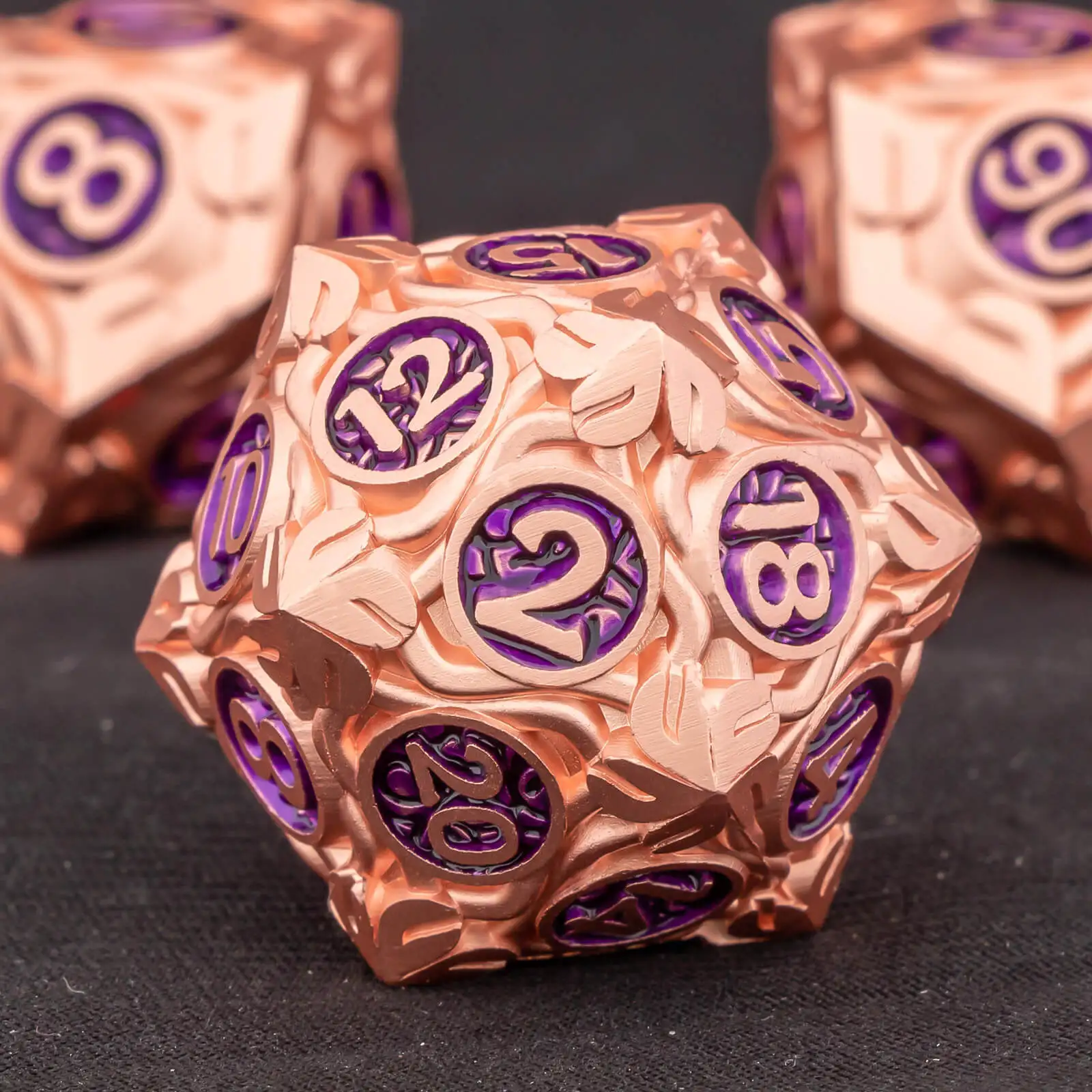 KERWELLSI-7Pcs-DND-Polyhedral-Metal-Dice-Set-D-D-Rattan-Dungeon-and ...