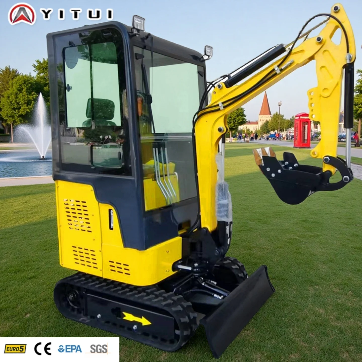 Mini Excavator 2 Ton Tracked Diesel Compliant Customized Kubota Engine ...