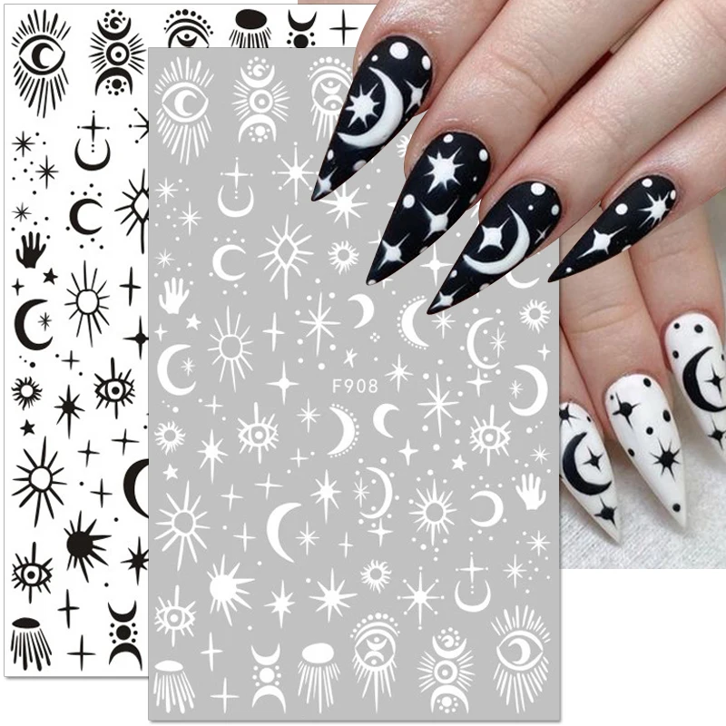 1PCS-New-3D-Devil-s-Eye-Snake-Nail-Stickers-Nail-Art-Decoration-Black ...