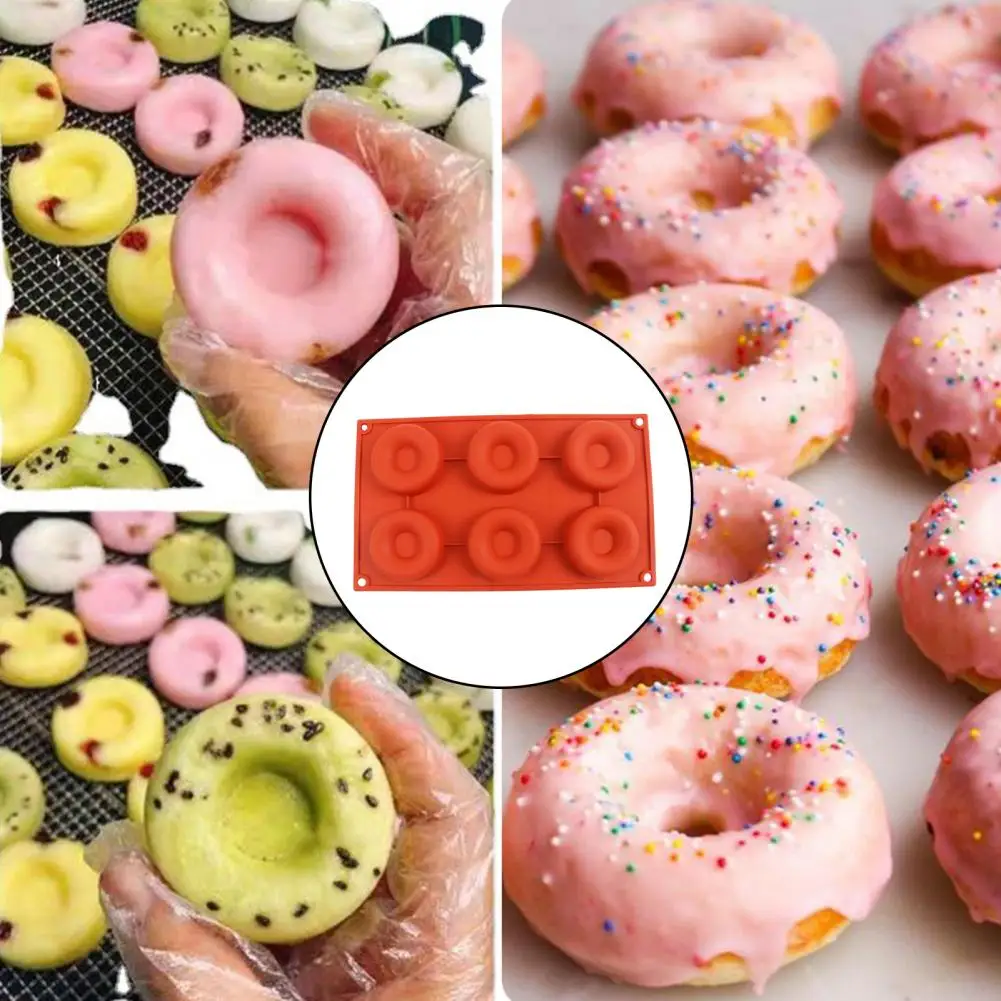 Reusable-Baking-Mold-Non-stick-Silicone-Doughnut-Mold-for-Baking-Cake ...
