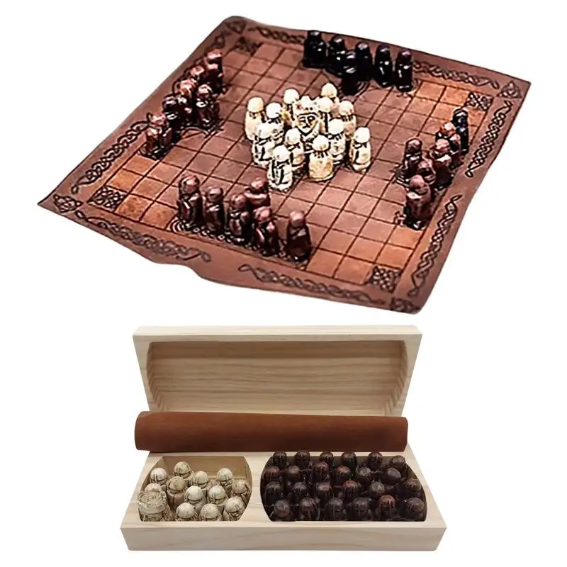 Hnefatafl-juego-de-ajedrez-vikingo-para-dos-jugadores-juego-de-mesa-de-estrategia-tradicional ...