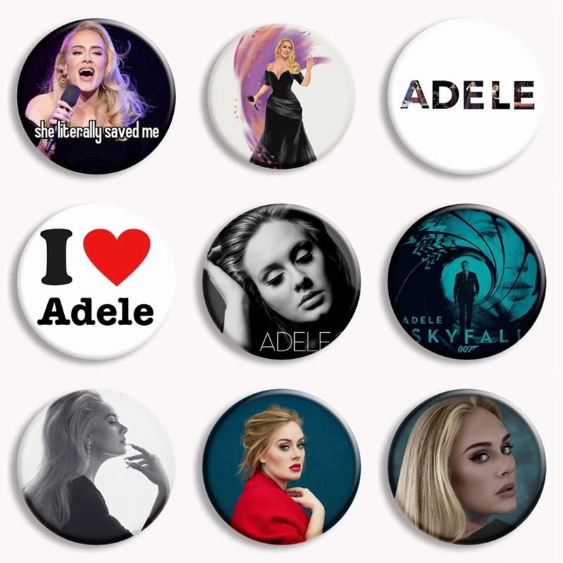 Creative I Love Adele Soft Button Pin Singer Adele Aesthetic Brooch ...