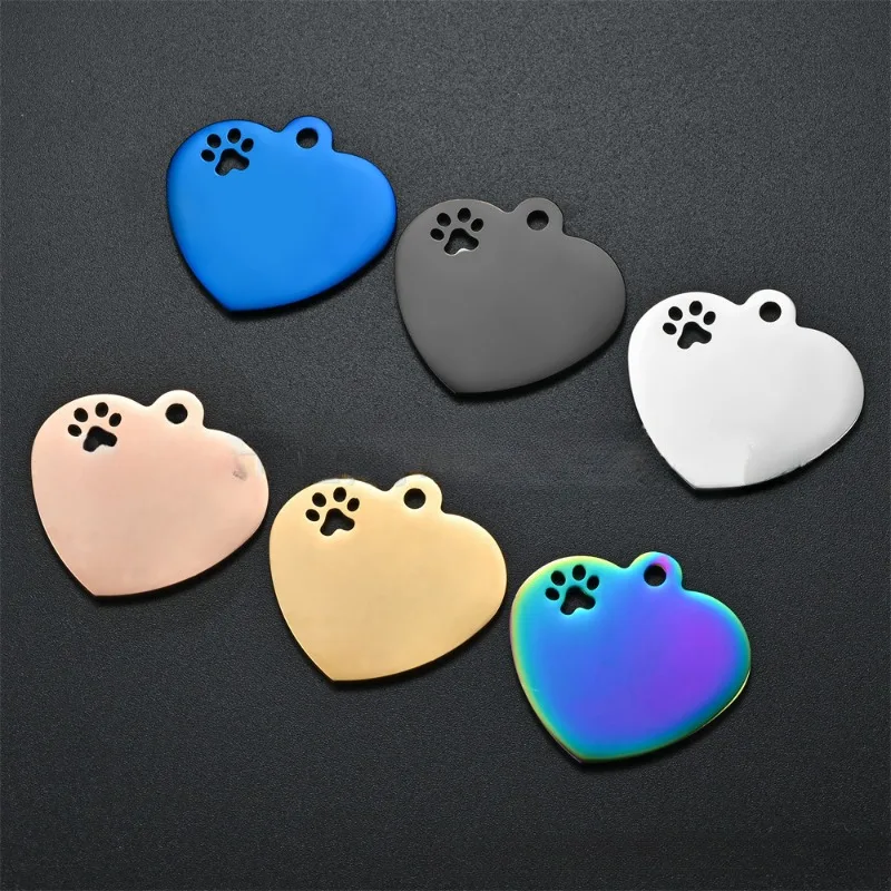 Wholesale-100Pcs-Heart-Dog-ID-Tag-Pet-Tags-Custom-Anti-Lost ...
