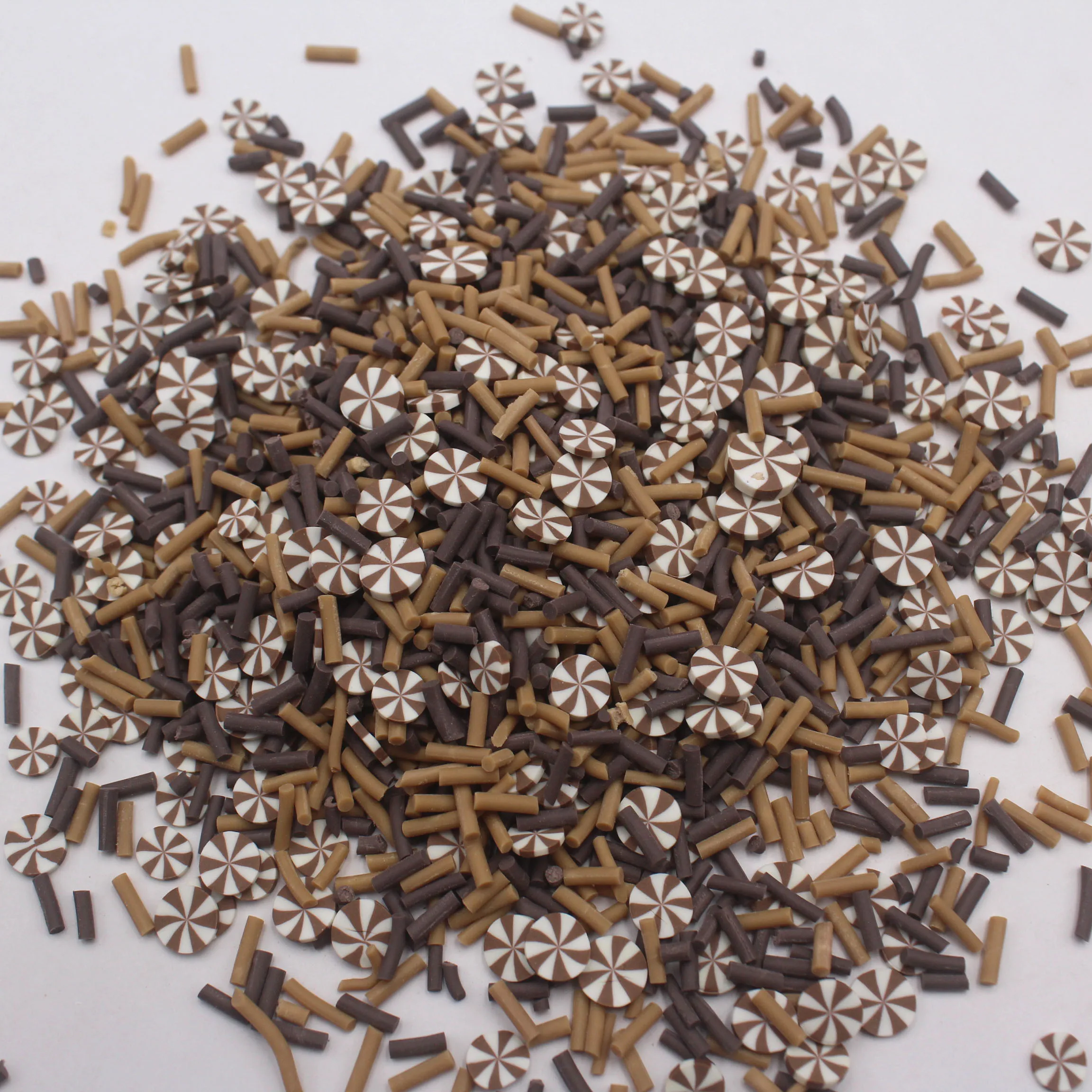 100g/Lot Chocolate Series Candy and Long Sprinkles Clay Slices Mixture ...