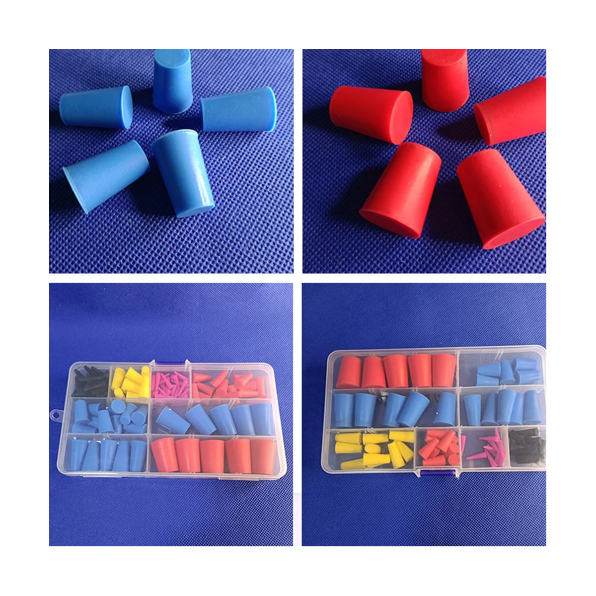 Kit-de-Tapones-C-nicos-de-goma-de-silicona-de-100-piezas-tapones-de ...