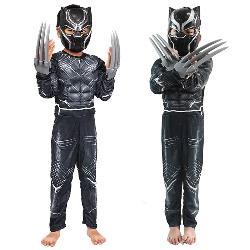 Disfraz-de-m-sculo-de-pantera-negra-para-ni-os-superh-roe-de-Disney-T ...
