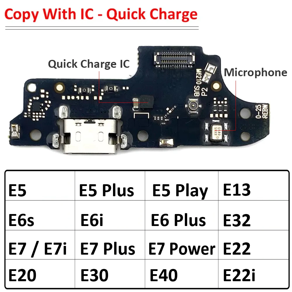USB Charger Dock Connector Charging Board Port Flex Cable For Moto E5 ...