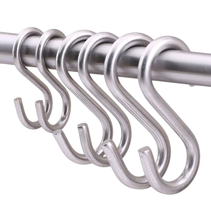 1-10pcs-Stainless-Steel-S-Shape-Hooks-Multi-function-Strong-Load ...