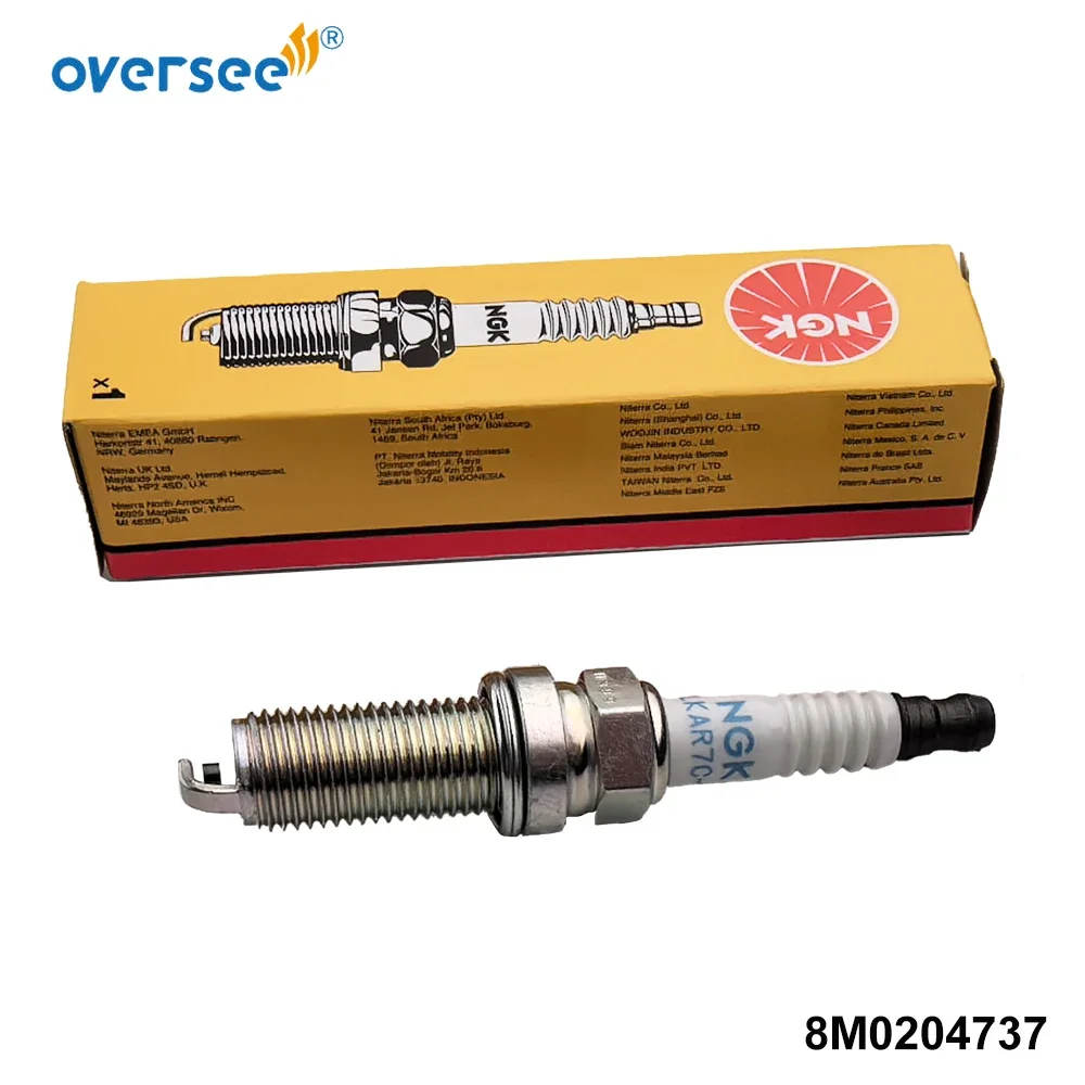 8M0204737-Spark-Plug-LKAR7C-9-for-Mercury-400HP-400HP-5-7L-V10-Outboard ...