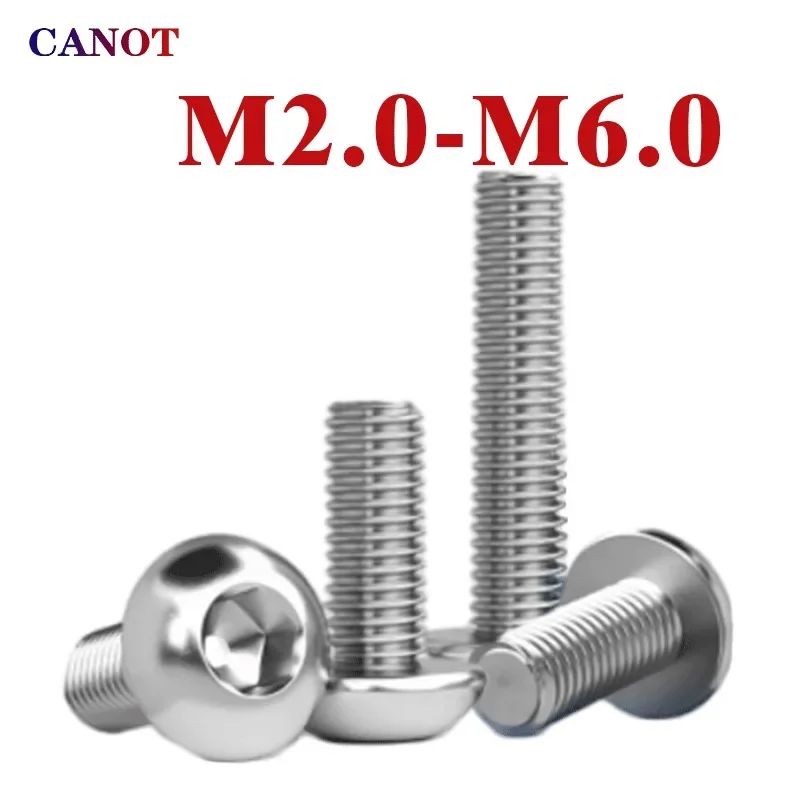 ISO7380 M2 M2.5 M3 M4 M5 M6 304 A2 Round 304 Stainless Steel Screws Hex ...