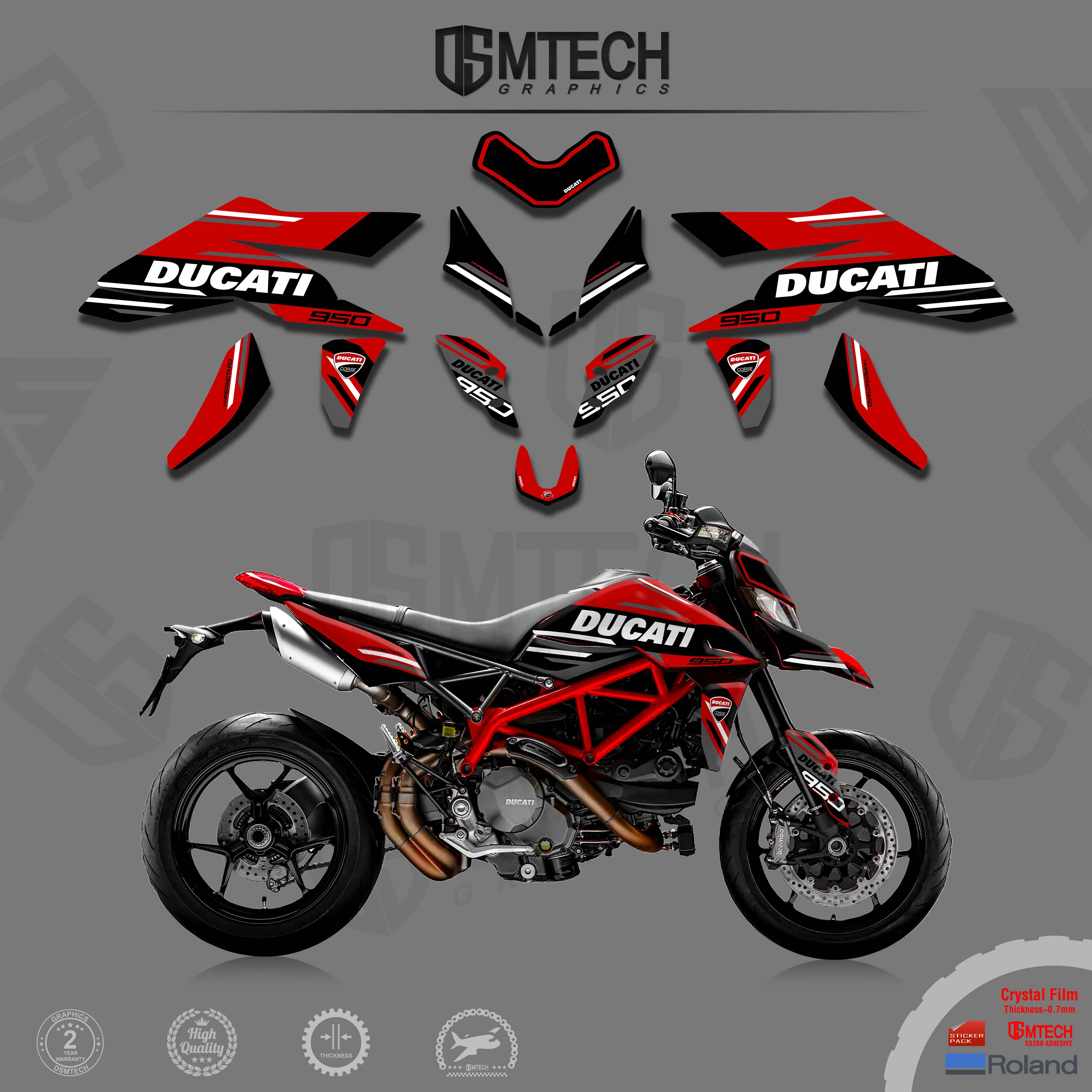 DSMTECH-NEW-Team-Motorcycle-GRAPHICS-Sticker-Kit-Background-Decals-For-DUCATI-HYPERMOTARD-950 ...