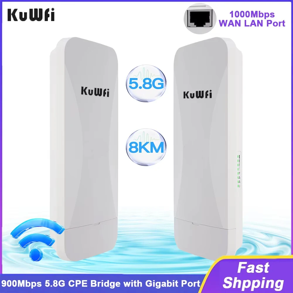 KuWFi-5-8G-900Mbps-CPE-Bridge-Outdoor-Wireless-Wi-Fi-Signal-Extender ...