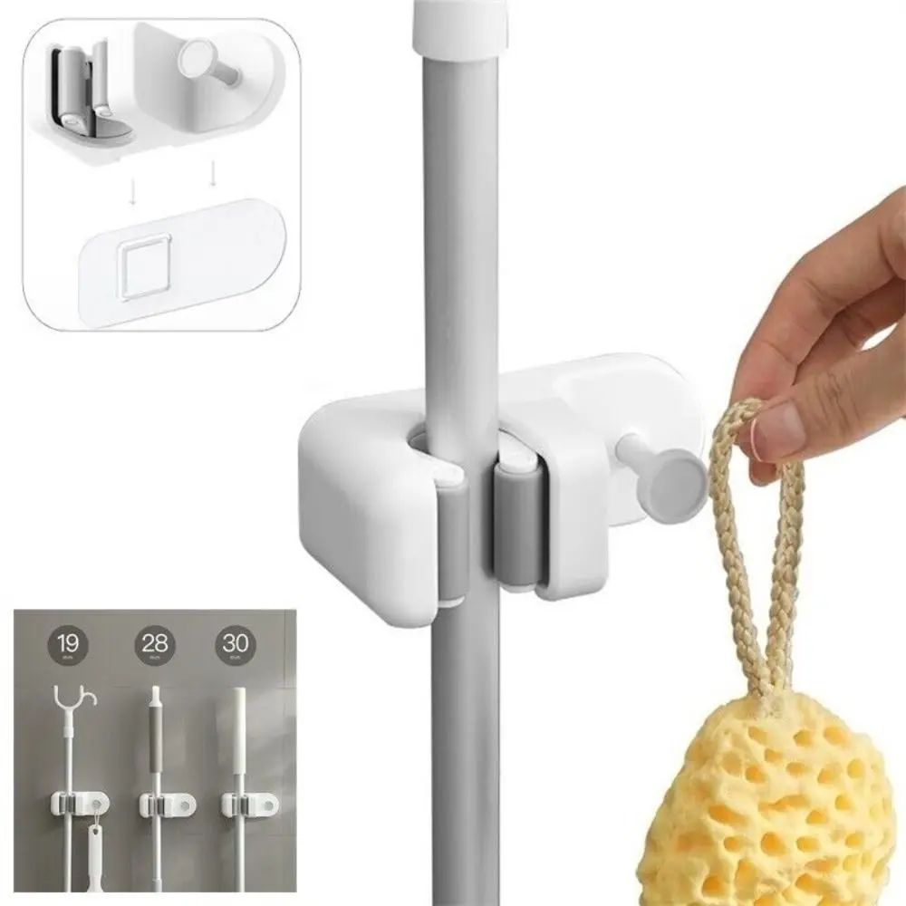 Wall-Mounted-Mop-Holder-New-White-Storage-Rack-Mop-Storage-Rack ...