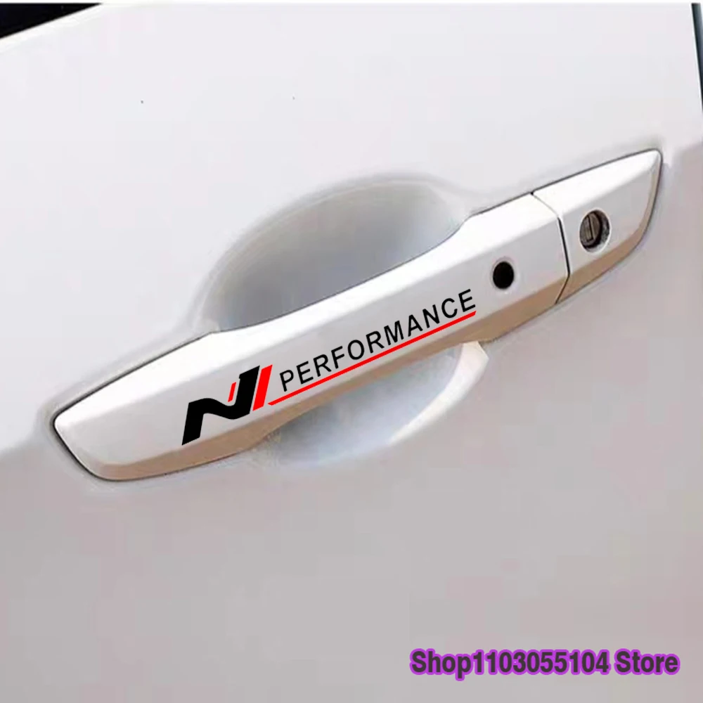 4pcs N performance Car Door Handle sticker Vinyl Decal For Hyundai i30 ...