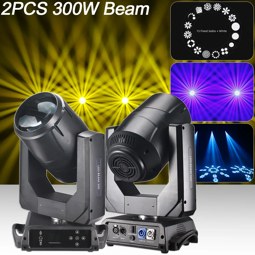 2PCS-LED-300W-Beam-Spot-Effect-Professional-Moving-Head-Infinity-Rotate ...