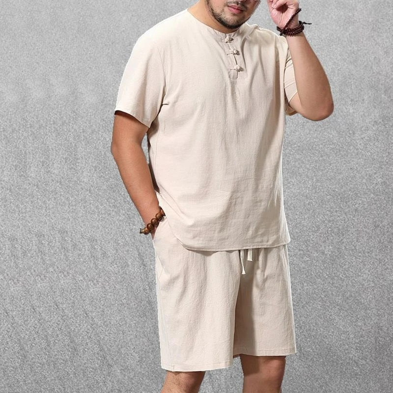 Men's Clothing Large Size Tracksuit 8XL 9XL Linen Short T shirt Summer ...