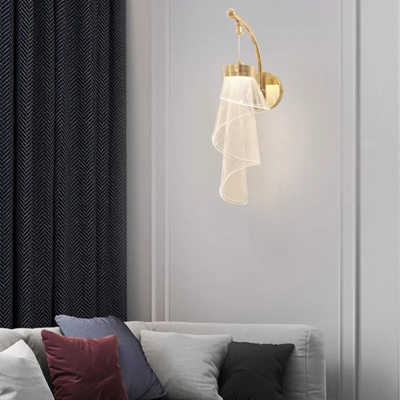 Bedroom-bedside-small-chandelier-internet-celebrity-light-luxury ...