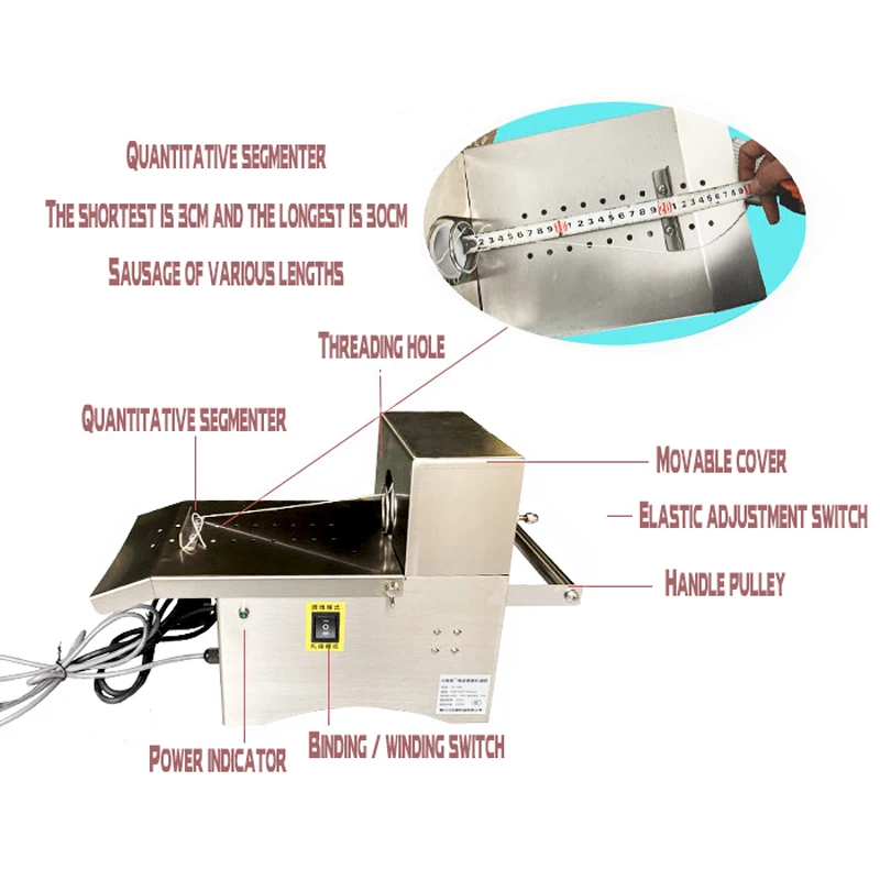 220V-With-Pedal-Control-Auto-Electric-Sausage-Knotting-Tying-Machine ...