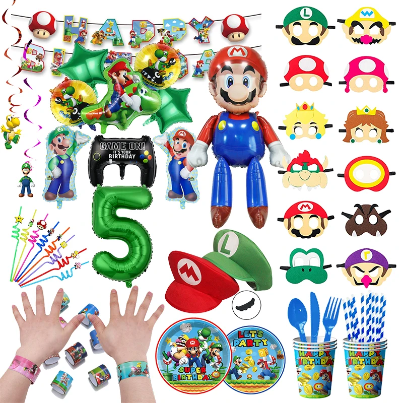 Super-Mario-Bros-Birthday-Party-Decora-o-Jogo-De-Desenhos-Animados ...