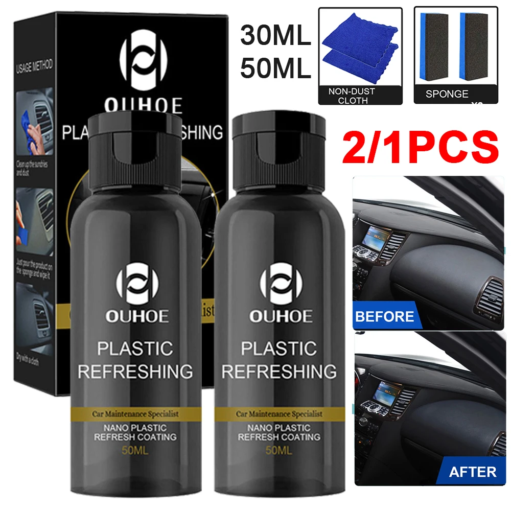 2/1pc 30/50ml Plastics Revitalizing Coating Agent Car Parts Refurbished ...