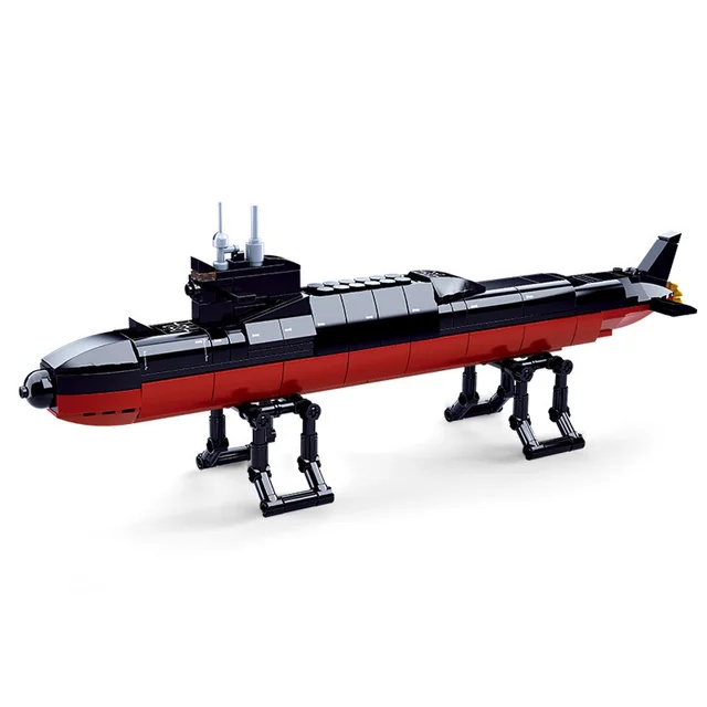 Compatible con Lego, submarino militar Nuclear, Barcos navales, bloques ...