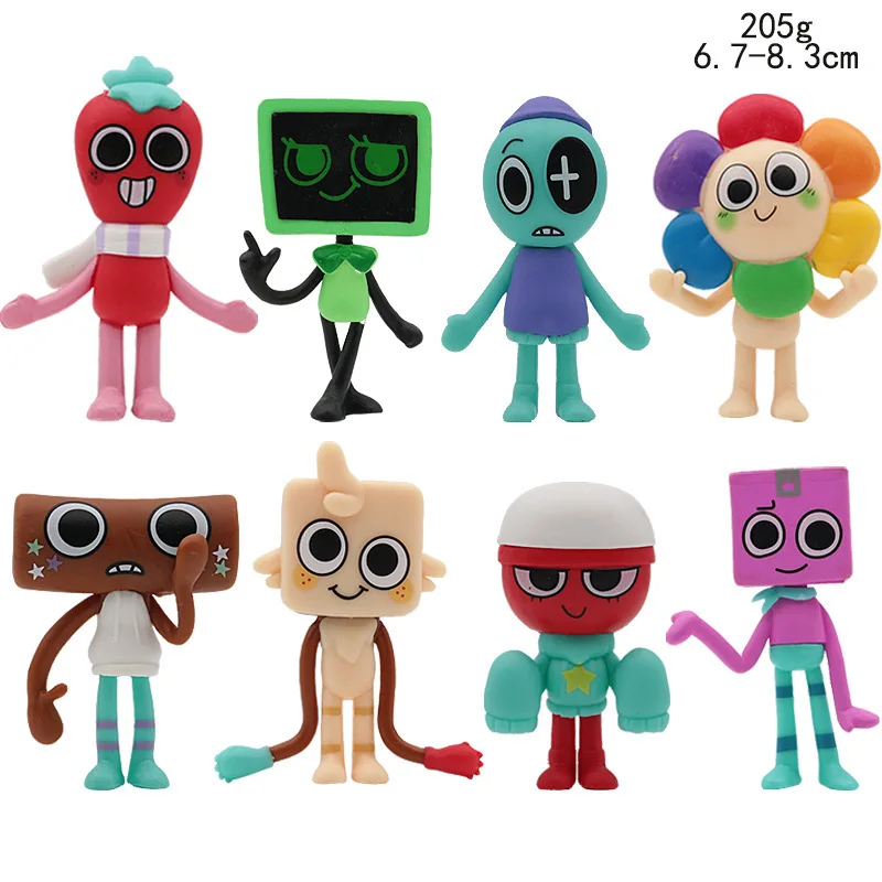 8 piezas/juego de figuras de acción de Dandy's World, modelo de dibujos ...