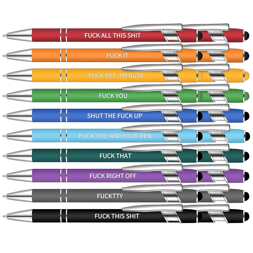 20Pcs Office Pens Funny Ballpoint Pens Motivational Pens Rude Quotes ...