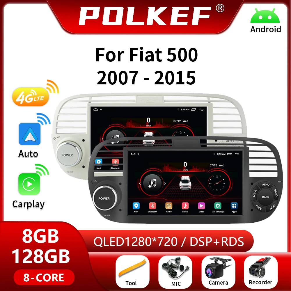 Wireless-Carplay-Android-13-Car-Radio-For-FIAT-500-2007-2015-Car ...